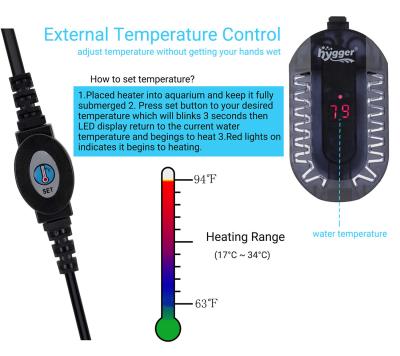 China Sustainable 13 Gallon Hygger Aquarium Heater for sale