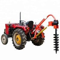 China 60hp Gearbox 3 Point Post Hole Digger Compact Tractor Implement 12 Inch Auger for sale