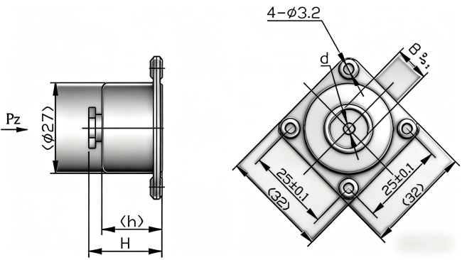 JMZ-T1 Series spring isolator structural diagram