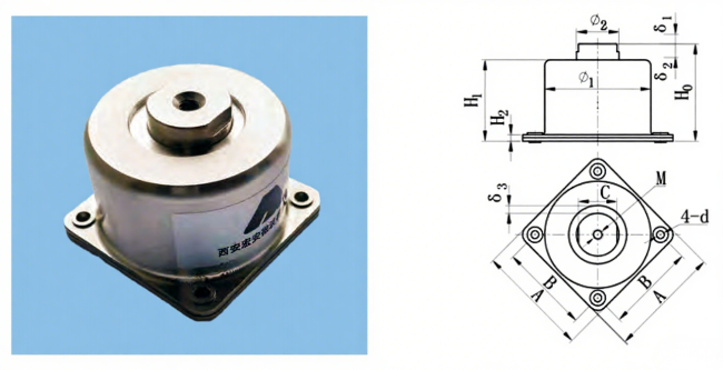 JMZ-TK Series Vibration Isolator Structural Dimensions