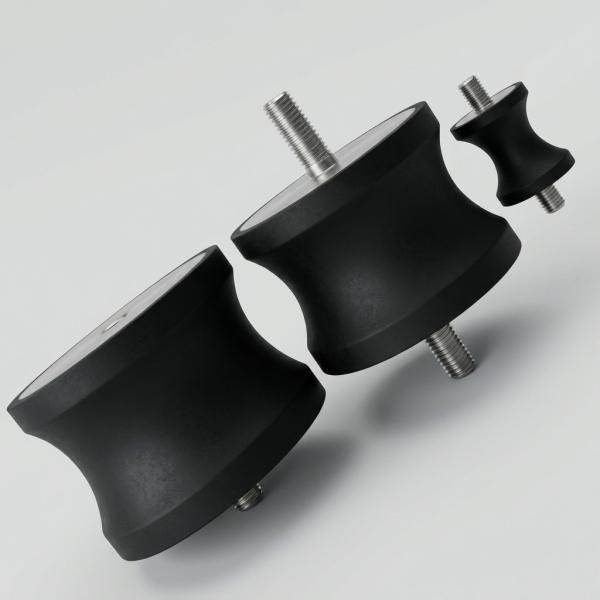 Quality Hoan JRD-Type Double Male Threaded Rubber Vibration Isolators Cylindrical Rubber for sale
