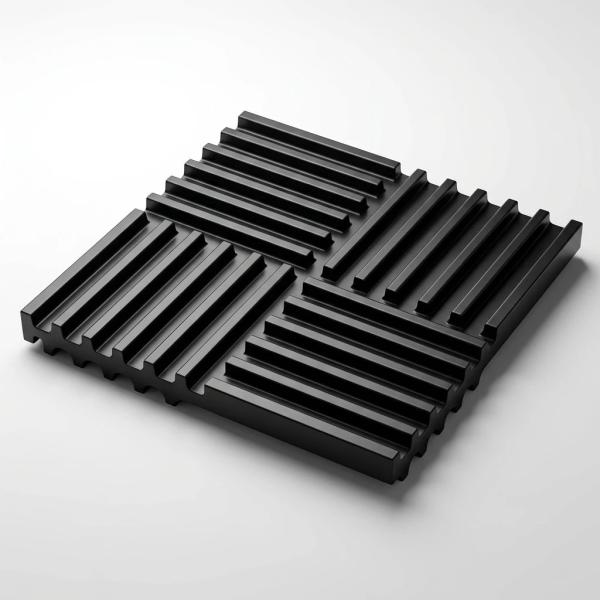 Quality Hoan 100301 Modular Rubber Vibration Isolation Pads  Tileable Anti-Vibration Waffle Mats for sale