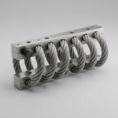 China EMC-Safe Non-Magnetic Wire Rope Isolator JGX-2228D-665B Transient Shock Dissipation Mount for Precision Electronics for sale