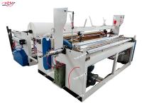 China Automatic Toilet Tissue Paper Roll Rewinding Converting Making Machine With Perforating and Embossing for sale