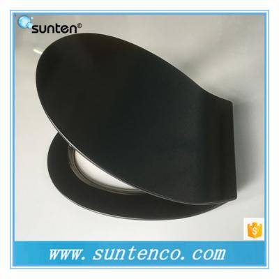 China 2016 Urea Material White Ultra Slim Oval Black Toilet Seat Covers for sale
