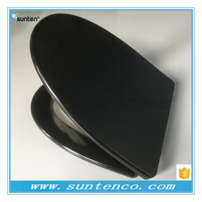 China 2016 New Style Quick Release V Shape Black Toilet Seat Covers for sale
