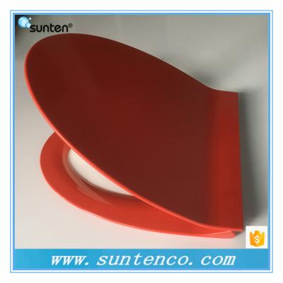China European Standard Soft Close Elongated V Red Toilet Seat Covers for sale