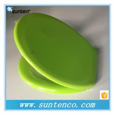China Urea White Closed Front and Soft Close Green Toilet Seat Covers for sale