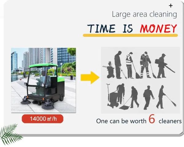 Quality Half-Closed Automatic Floor Sweeper Road Cleaning Machine with 1900 mm Cleaning for sale