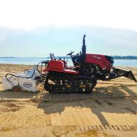 China Industrial Sand Beach Cleaning Tractor Mounted Hydraulically Controlled Vibrating Screen for sale
