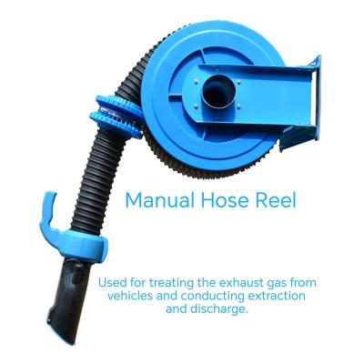 China Wholesale Spring Driven Exhaust Hose Reel Retractable Vehicle Fume Extraction System for sale