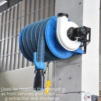 China Capture Smoke Motorized Hose Reel Car Repair Workshop Spring Driven Reels for sale