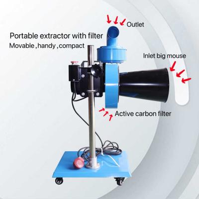 China Portable Trolley Exhaust Extractor for Auto Shops | Mobile Vehicle Fume Removal System for sale