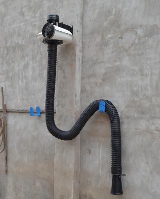 China Mini Single Exhaust Extractor Wall Mounted Vehicle Fume Removal System For Garages for sale