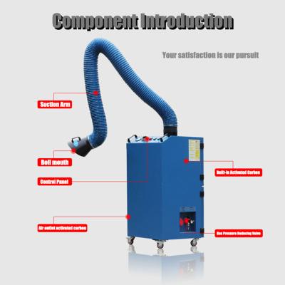 China High Efficiency Filter with 99% Purification Efficiency, 1500m³/h Airflow Capacity, and Stainless Steel Suction Arm for Industrial Dust Collection for sale
