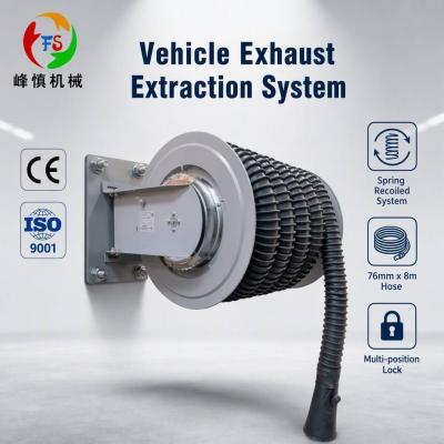 China Truck Mounted Spring Hose Reel Crush Resistant Gas Extraction Recoil Hose Reel for sale