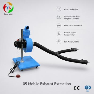 China Twin Nozzle Exhaust Extractor Y Splitter Active Carbon Filter Foot Pedal for sale