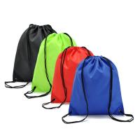 China Custom 210D Waterproof Polyester Drawstring Bag 39x33 cm Mini Gift Pouch for sale