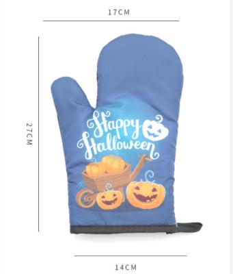 Cina Guanti mezzi costolati di Oven Glove Printed Cotton Oven della cucina 25*15cm in vendita