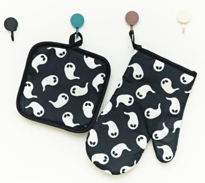 Cina Guanti mezzi costolati di Oven Glove Printed Cotton Oven della cucina 25*15cm in vendita
