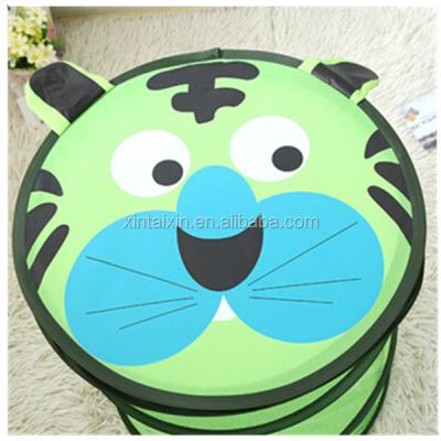 Cina Bathroom Mesh Popup Polyester Foldable Laundry Basket With Cover in vendita