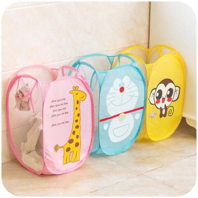 Cina 27.5*50cm Foldable Laundry Basket Portable Reusable Pop Up Laundry Bin in vendita