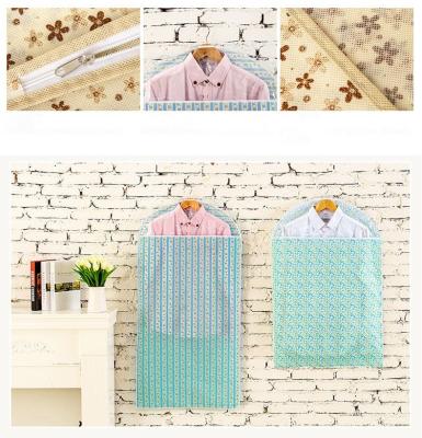 中国 折り畳み式の非編まれた衣服の貯蔵袋は上のプラスチック ドライ クリーニング袋をファスナーを絞める 販売のため