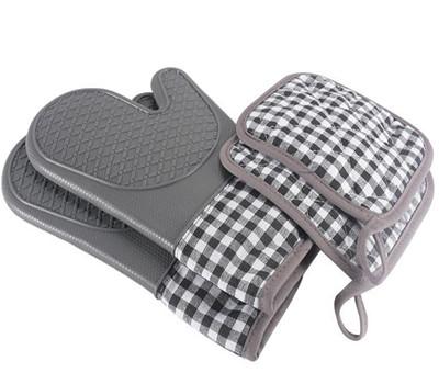 Cina Microonda calda Oven Glove del cotone del gel di silice degli strumenti e degli utensili della cucina di protezione in vendita
