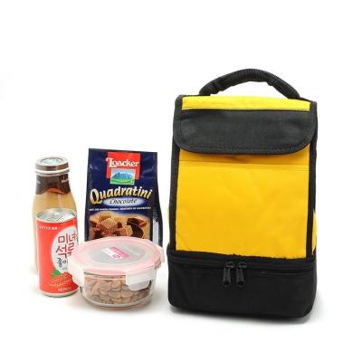 China Série marrom cinzenta clássica dos bu isolados de mantimento frescos do saco 3 do refrigerador da entrega do almoço do saco da tela da isolação térmica da preservação do calor à venda