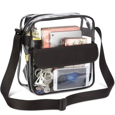 Cina La lettera su misura di Logo Clear Crossbody Purse Bag rattoppa la chiara spalla Tote Bag della palestra approvata disponibile dello stadio in vendita