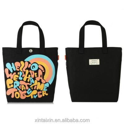 Cina la vendita calda personalizza la borsa di scuola riutilizzabile di 14 di OZ 12 OZ della tela del totalizzatore del sacchetto della spesa di frontiera del cotone borse delle donne per i bambini in vendita
