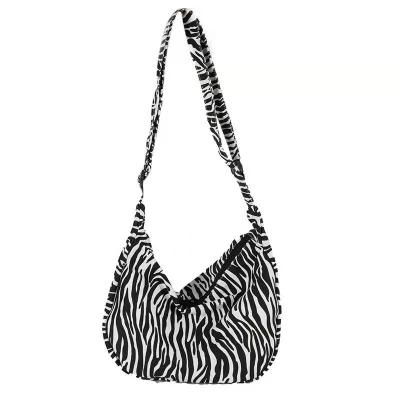 Cina Capacità di signora Single Shoulder Bag di progettazione della zebra delle borse della tela di Eco della stampa del leopardo di modo grande in vendita