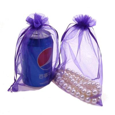 中国 クリスマスの昇進のドローストリング袋はオーガンザのドローストリングの袋を個人化した 販売のため
