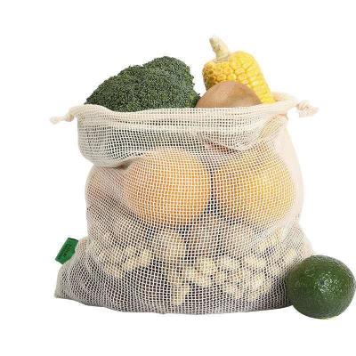 Cina Drogheria di verdure Mesh String Backpack del cotone di cordone dello zaino organico della borsa in vendita