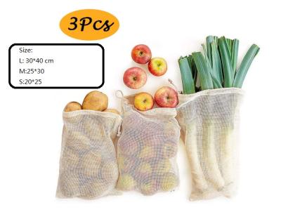 Cina Drogheria di verdure Mesh String Backpack del cotone di cordone dello zaino organico della borsa in vendita