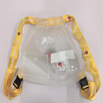 Cina Zaino d'imballaggio amichevole del cordone della borsa di vendite della fabbrica PEVA di cordone di eco riutilizzabile caldo della borsa in vendita