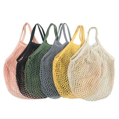 Cina Il sacchetto della spesa netto Mesh Market Tote Organizer Portable riutilizzabile della corda del cotone per i giocattoli della spiaggia di stoccaggio della drogheria ortaggio da frutto in vendita