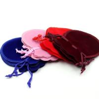 China Custom Fleece Drawstring Backpack Bag with Logo for Gift Packaging 30x40cm for sale