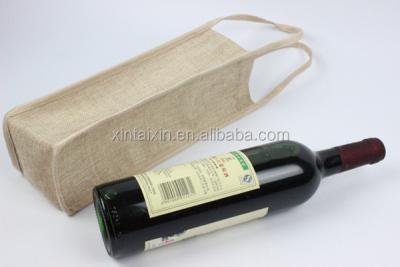 Cina Bottiglia 2021 di prezzo basso 1   il regalo riutilizzabile della borsa del vino della tela su misura alta qualità della borsa di trasportatore del vino della iuta porta la cassa in vendita