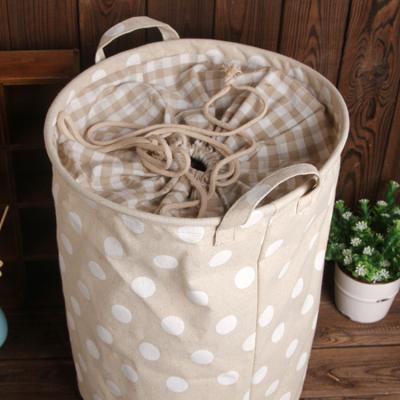 Cina Paniere sporco Eco della borsa di stoccaggio del panno del quadrato portatile di tela del cotone amichevole in vendita