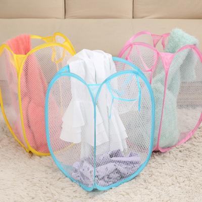 Cina Canestro di lavanderia di plastica pieghevole in serie dei pp Mesh Laundry Bag in vendita