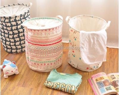 China Dirty Cloth Organizer Foldable Laundry Basket 41*33cm Jute Receive Basket for sale