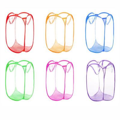 Cina I vestiti sporchi accendono la famiglia di nylon di Mesh Pop Up Laundry Hamper in vendita