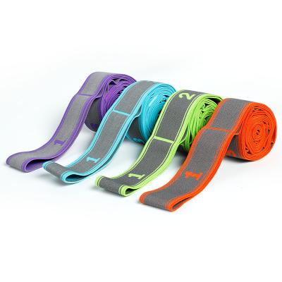 China Customized Pull Strap Belt Polyester Latex Elastic Latin Dance Stretching Band Loop for sale