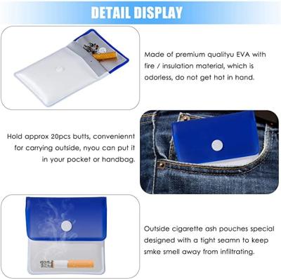 Cina Sigaretta Ash Pouch Compact Fireproof Odorless del PVC dell'OEM EVA Pocket Ashtray Portable in vendita