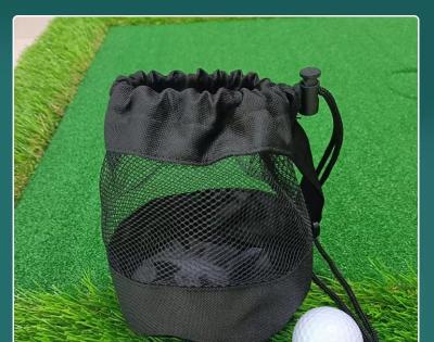 Cina Pallina da tennis di golf di stoccaggio di Mesh Pocket Net Pouch For della borsa di cordone di sport del poliestere in vendita
