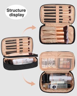 中国 ハンドルが付いているラガー容量の二重層の洗面用品袋 販売のため