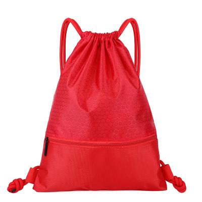 Cina Custom Reusable Tropical Pull String Bag Drawstring Polyester School Bag For Outdoor in vendita