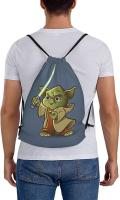 China Waterproof Polyester Drawstring Backpack 43cm Bulk Cartoon String Cinch Bag for Men Women for sale