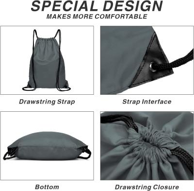 Cina Sports Gym Shockproof Drawstring Bag Backpack Water Resistant With Zipper in vendita